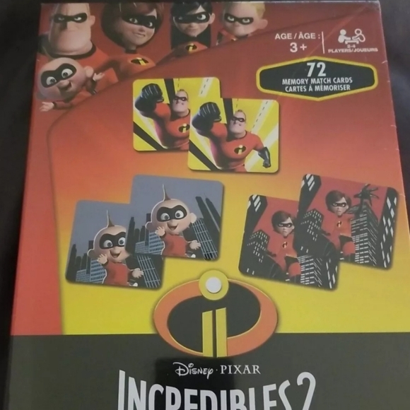 Disney | Toys | Disney Pixar Incredibles 2 Memory Match Game Box New ...